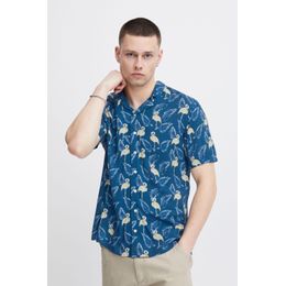 Blend Herren Kurzarmhemd "BHShirt", blau, Gr. L, gemustert, 100% Viskose, Hemden, Sommerliches Kurzarmhemd mit Druck