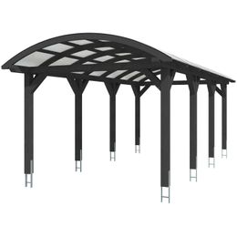 Skan Holz Einzelcarport SKANHOLZ, grau, Carports, "Franken"