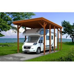 Skan Holz Einzelcarport SKANHOLZ, braun, Carports, "Friesland", f&uuml;r Caravan