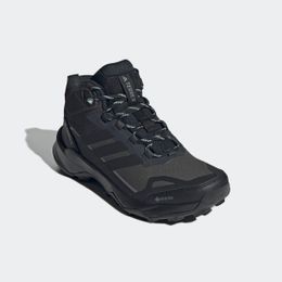 adidas terrex Damen Wanderschuh "TERREX SKYCHASER AX5 MID GORE-TEX", Gr. 38,5carbon, core schwarz, semi flash aqua, Synthetik, Textil, Schuhe,