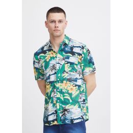 Blend Herren Kurzarmhemd "BHShirt"lemon drop, Gr. M, gemustert, 100% Viskose, Hemden, L&auml;ssiges Kurzarmhemd mit Brusttasche und Print