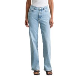 Marc O'Polo MARC O'POLO Damen Weite Jeans "aus Cashmere Touch Denim", blau, Gr. 30, unifarben, Obermaterial: 92% Baumwolle, 6% Elastomultiester, 2% Elasthan,