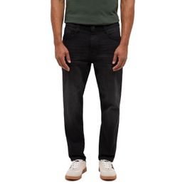 Mustang Damen Tapered-fit-Jeans "Herren Style Denver Tapered"983 schwarz, Gr. 29, unifarben, Denim/Jeans, 99% Baumwolle, 1% Elasthan, Jeans