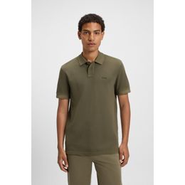 Poloshirt BOSS Orange "Prime", Herren, Gr. 4XL, gr&uuml;n (open gr&uuml;n342), Jersey, Obermaterial: 100% Baumwolle, regular fit h&uuml;ftlang, hoch geschlossener Ausschnitt, eng elastischer Bund, Shirts, mit Polokragen