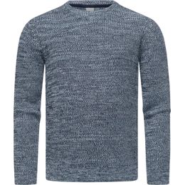 Ragwear Herren Strickpullover "Aralt", blau, Gr. S, Obermaterial: 60% Baumwolle, 40% Polyacryl, Pullover, stylischer Herren Sweatpullover mit