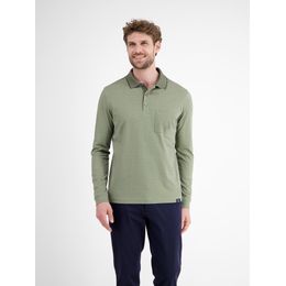 Lerros Damen Langarm-Poloshirt "Lerros Langarmpolo für Herren in Strukturoptik"nordic olive, Gr. M, 50% Baumwolle, 50% Polyester, Shirts