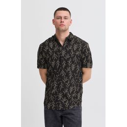 Blend Herren Kurzarmhemd "BHACE Shirt", schwarz, Gr. M, gemustert, 100% Viskose, Hemden, L&auml;ssiges Kurzarmhemd mit Print