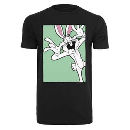 T-Shirt Merchcode "Merchcode Herren Looney Tunes Bugs Bunny Funny Face Tee", Damen, Gr. M, schwarz, 100% Baumwolle, bedruckt, normal, Rundhals, Shirts T-Shirt