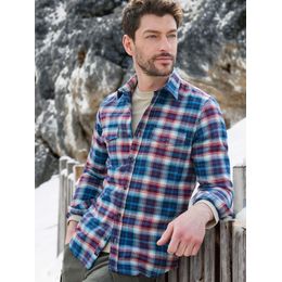 Lerros Herren Karohemd "Lerros Casual Flanellhemd - weicher Twill, starker Style"maple rot, Gr. L, 100% Baumwolle, Hemden