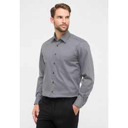 Langarmhemd Eterna "COMFORT FIT", Herren, Gr. 42, Normalgr&ouml;&szlig;en, anthrazit, Twill, 100% Baumwolle, normal, Manschette, Hemden, NON IRON (b&uuml;gelfrei)