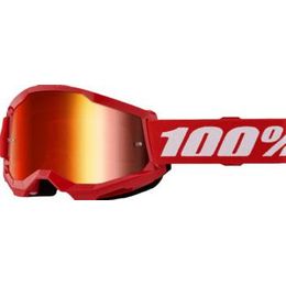 100 Percent Strata 2 Red, Crossbrille verspiegelt