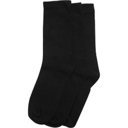 Urban Classics Damen Basicsocken "Urban Classics Daily Socks 3-Pack", Gr. 39schwarz, schwarz, schwarz, 63% Baumwolle, 18% Polyester, 16% Polyimid, 3%