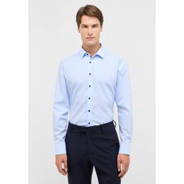 Langarmhemd Eterna "SLIM FIT", Herren, Gr. 38, Normalgr&ouml;&szlig;en, himmelblau, Popeline, 100% Baumwolle, schmal, Manschette, Hemden, NON IRON (b&uuml;gelfrei)