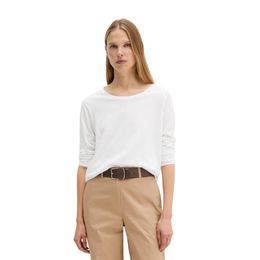 Marc O'Polo MARC O'POLO Damen Langarmshirt "in Organic Cotton-Qualität", weiß, Basic, Gr. XS, unifarben, Obermaterial: 100% Baumwolle, Shirts