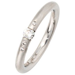 Jobo Damen Diamantring "Platinring", 60, VS = sehr kleine Einschl&uuml;sse, Diamanten Platin 950platin 950, Diamanten, Platin 950, Fingerringe, 950 Platin
