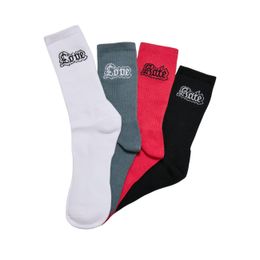 MisterTee Damen Basicsocken "MisterTee Socken Socks 4-Pack", Gr. 47multicolor, Baumwolle, Elasthan, Polyester, unifarben, Socken