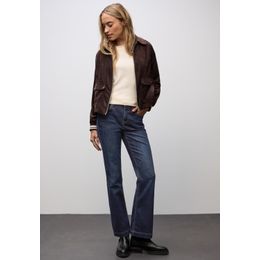 Street One Damen Bootcut-Jeansschwarz indigo washed, Gr. 26, unifarben, Denim/Jeans, Obermaterial: 72% Baumwolle, 27% Polyester, 1% Elasthan, Jeans,