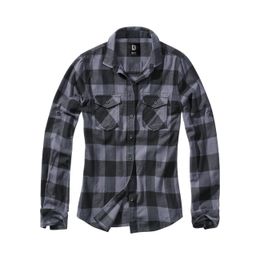 Brandit Damen Langarmhemd "Brandit Damen Amy Flanell Shirt GIRLS"schwarz, grau, Gr. XXXL, 100% Baumwolle, Hemden