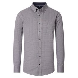 Langarmhemd Casamoda "Casamoda Freizeithemd Print", Herren, Gr. L, Normalgr&ouml;&szlig;en, grau, 100% Baumwolle, bedruckt, comfort fit, Hemden