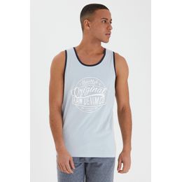 Blend Herren Tanktop "BHWalex", blau, Gr. L, unifarben, Web, 100% Baumwolle, Tops, Lässiges Tanktop mit Rundhalssauschnitt