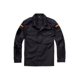 Brandit Damen Kurzarmhemd "Brandit Herren BW Feldbluse"schwarz, Gr. L, unifarben, 80% Polyester, 20% Baumwolle, Hemden