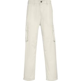 Cargohose DROPSIZE "Dropsize Herren Dropsize Single Cargo Pocket Workwear Pants", Damen, Gr. W32, Normalgr&ouml;&szlig;en, beige, 65% Polyester, 35% Baumwolle, unifarben, loose fit, Hosen Cargohose