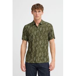 Kurzarmhemd Blend "BHace Shirt", Herren, Gr. S, US-Gr&ouml;&szlig;en, olive night, 100% Viskose, gemustert, Basic normal, gerader Abschluss, Hemden, L&auml;ssiges Kurzarmhemd mit Print