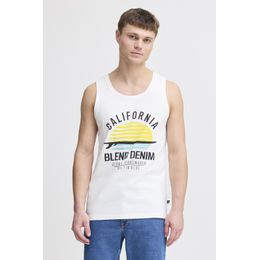 Blend Herren Tanktop "BHCali", weiß, Gr. L, bedruckt, Web, 100% Baumwolle, Tops, Lässiges Tanktop mit Rundhalssauschnitt und Print