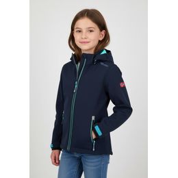 Trollkids Kinder Softshelljacke "GIRLS TROLLFJORD JACKET", blau, Gr. 128, Obermaterial: 94% Polyester, 6% Elasthan, Jacken