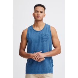 Blend Herren Tanktop "BHTank", blau, Gr. S, unifarben, Web, 100% Baumwolle, Tops, Cooles Tank-Top mit Stickerei