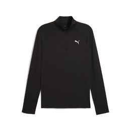Puma Herren Trainingsshirt "VELOCITY CLOUDSPUN Laufoberteil mit halbem Rei&szlig;verschluss Herren", schwarz, Gr. M, Obermaterial: 6% Elasthan, 94%
