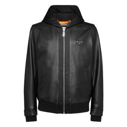 Philipp Plein Damen Lederjacke "Lederjacke"02, schwarz, Gr. S, Obermaterial: 100% Lamm Leder, 98% Polyester, 2% Elasthan; Futter: 100% Polyester,