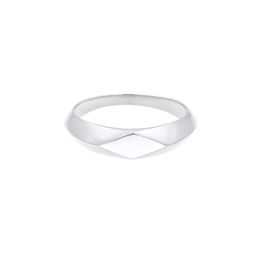 Elli Damen Siegelring "Kleiner Siegelring Raute Pinky Ring 925 Silber", 48mm, Silber 925 (Sterlingsilber), 2mm, silber, Silber 925 (Sterlingsilber),