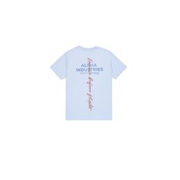 Herren T-Shirt "Signature Backprint T-Shirt"artic blau, Gr. XXL, Alpha Industries, Obermaterial: 100% Baumwolle, Shirts