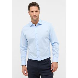 Langarmhemd Eterna "MODERN FIT", Herren, Gr. 44, Normalgr&ouml;&szlig;en, hellblau, Popeline, 100% Baumwolle, tailliert, Manschette, Hemden, NON IRON (b&uuml;gelfrei)