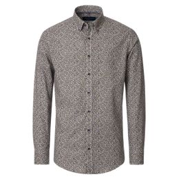 Langarmhemd Casamoda "Casamoda Freizeithemd Print", Herren, Gr. XXL, Normalgr&ouml;&szlig;en, braun, 100% Baumwolle, bedruckt, comfort fit, Hemden