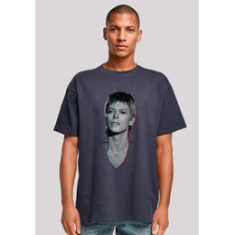 F4NT4STIC Herren T-Shirt "TV Times Pop Star David Bowie Portrait 1977", blau, Gr. XL, Obermaterial: 100% Baumwolle, Shirts, Premium Qualit&auml;t