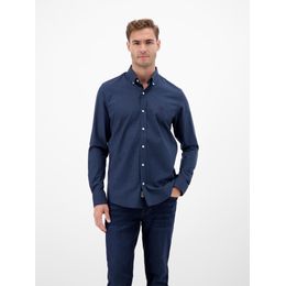 Lerros Herren Karohemd "Lerros Karo Flannel-Stretchhemd - for every day"classic navy, Gr. L, 98% Baumwolle, 2% Elasthan, Hemden