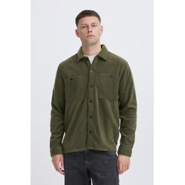 Hemdjacke Blend "BHDirk", Herren, Gr. XL, forest night, Fleece, 100% Polyester, unifarben, Basic, weit normal, ohne Ausschnitt, mit Knopf, Jacken, Stilvolle Hemdjacke mit Brusttaschen