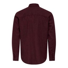 Only & Sons Langarmhemd ONLY & SONS "ONSJUPITER REG FIT LS SHIRT NOOS", Herren, Gr. XL, N-Gr, fudge detail:melange, Web, Obermaterial: 100% Baumwolle, meliert, regular fit normal, 2-Knopf-Manschette, Hemden, mit Button Down Kragen