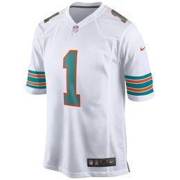 Nike Herren Footballtrikot "Nike Trikot Miami Dolphins NFL Secondary Jersey Tagovailoa 1", wei&szlig;, Gr. XL, 100% Polyester, Trikots