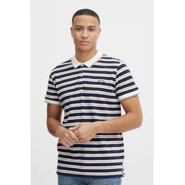 Poloshirt Blend "BHPolo", Herren, Gr. M, blau (marineblaus), Web, 100% Baumwolle, gestreift, regular fit normal, V-Ausschnitt, Shirts, Klassisches Polo-Shirt