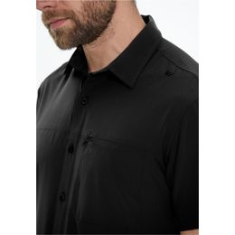 WHISTLER Herren Outdoorhemd "Jeromy", schwarz, Gr. 5XL, unifarben, 90% Polyester, 10% Elasthan, Hemden, mit innovativer QUICK DRY-Technologie