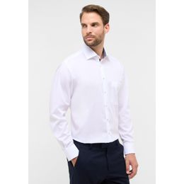 Langarmhemd Eterna "COMFORT FIT", Herren, Gr. 44, Normalgr&ouml;&szlig;en, wei&szlig;, Popeline, 100% Baumwolle, normal, Manschette, Hemden, NON IRON (b&uuml;gelfrei)