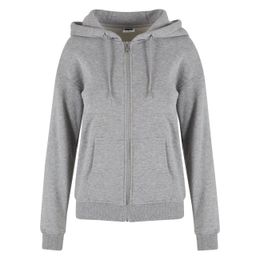Urban Classics Damen Sweatjacke "Urban Classics Damen Ladies Classic Zip Hoody"grau, Gr. M, unifarben, 63% Baumwolle, 37% Polyester, Sweatjacken