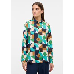 Hemdbluse Eterna "REGULAR FIT", Damen, Gr. 40, smaragd, 100% Viskose, Blusen Hemdbluse