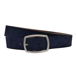 AnnaMatoni Damen Lederg&uuml;rtel "AnnaMatoni Damen Lederg&uuml;rtel in hochwertigem Velour Leder 3cm", blau, Gr. 120, 100% Leder, G&uuml;rtel