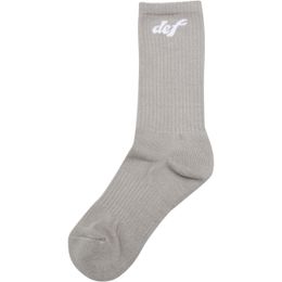 DEF Damen Basicsocken "DEF Unisex DEF Pastel Socks", Gr. 47grau, Baumwolle, Elasthan, Polyester, unifarben, Socken