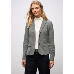 Street One Damen Kurzblazerschwarz, Gr. 40, unifarben, Web, Obermaterial: 61% Baumwolle, 37% Polyester, 2% Elasthan; Futter: 100% Polyester, Blazer,