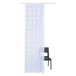 L&uuml;ttenh&uuml;tt Gardine L&Uuml;TTENH&Uuml;TT, B:135cm H:225cm, blau, Voile, Polyester, Kinderzimmer, Gardinen, "Wolke", Kindergardine, einseitig mit Wolken bedruckt,